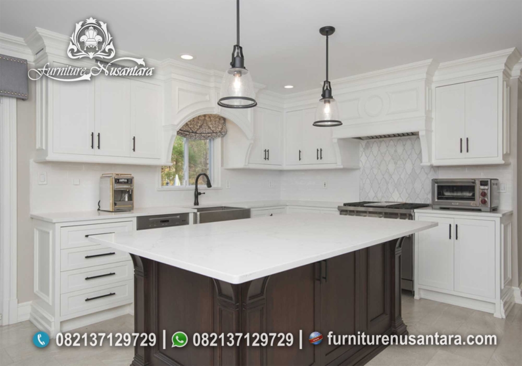 Kitchen Set - Minimalis Modern Warna Putih Kombinasi Coklat - Furniture ...